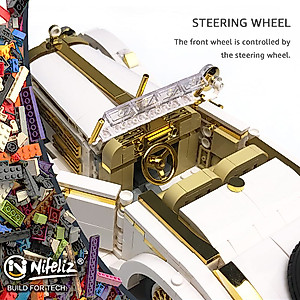 Nifeliz Retro Sports Collectible Retro Model Cars Set to Build, K500 MOC Building Blocks and Construction Toy, Adult, 1:14 Scale, New 2023 (868 Pcs)