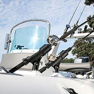 RAILBLAZA White Ribport Inflatable Boat Dinghy with Self-Adhesive Pad, Attach Rod Holders, Drink Holders, Camera Mount and More