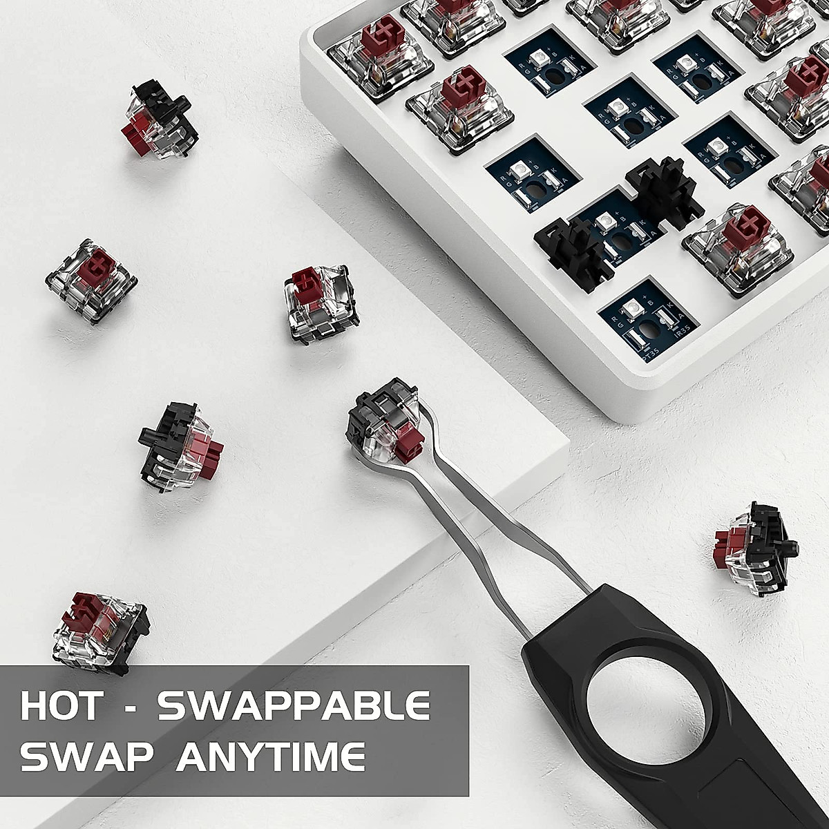 Punkston TH61 60% Mechanical Gaming Keyboard,RGB Backlit Wired Ultra-Compact Mini Mechanical Keyboard Full Keys Programmable White (Optical Black Switch) (Renewed)