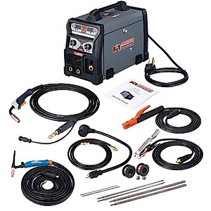 AmicoPower MTS-165,165-Amp MIG/Flux-cored TIG Stick Arc 3-in-1 Combo Welder,110/230V Dual Voltage Welding,Can weld all metals,Spool gun weld aluminum,Grey