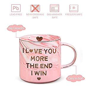 Mothers Day Gifts for Mom,Mom Gifts for Her Women Wife,Funny Gifts Novelty Gag Personalized Gifts Ideas,Graduation Gifts for Women on Birthday/Christmas/Valentine's Day Pink Marble Coffee Mug-12 OZ