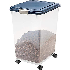 IRIS Airtight Food Storage Container, 32-Pounds, No Scoop with IRIS Airtight Food Storage Container, 54-Pounds, No Scoop