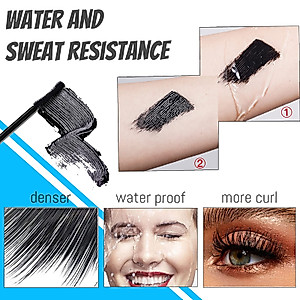 Mascara for Older Women 60 Plus, Mascara for Seniors with Thinning Lashes, Hypoallergenic Mascara Sensitive Eyes, Mascara Black Volume and Length, Black Mascara Waterproof Smudge Proof, Black (1pc)