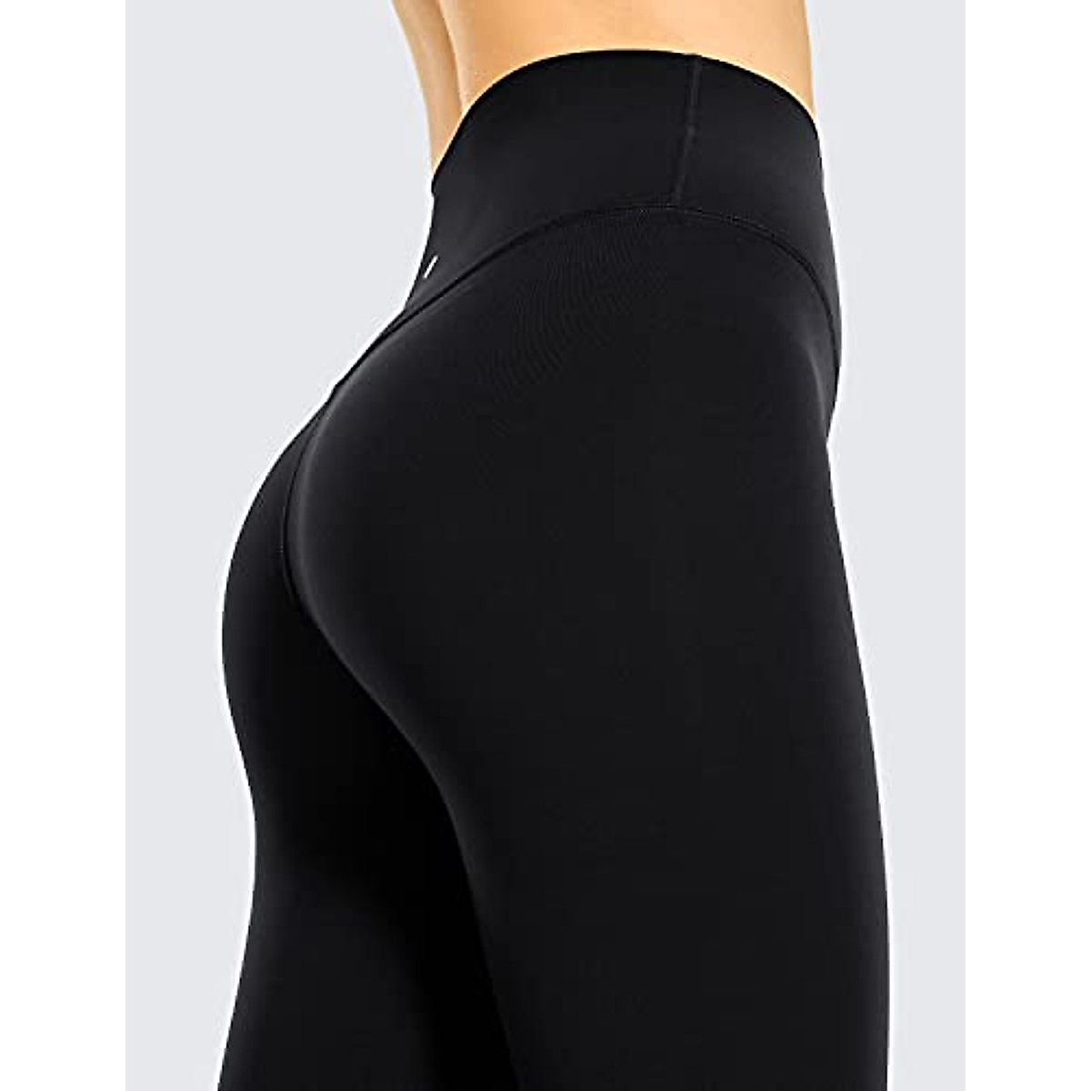 CRZ YOGA Women's Brushed Naked Feeling Yoga Leggings 25" - High Waisted Athletic Workout Leggings Yoga Pants Black Medium