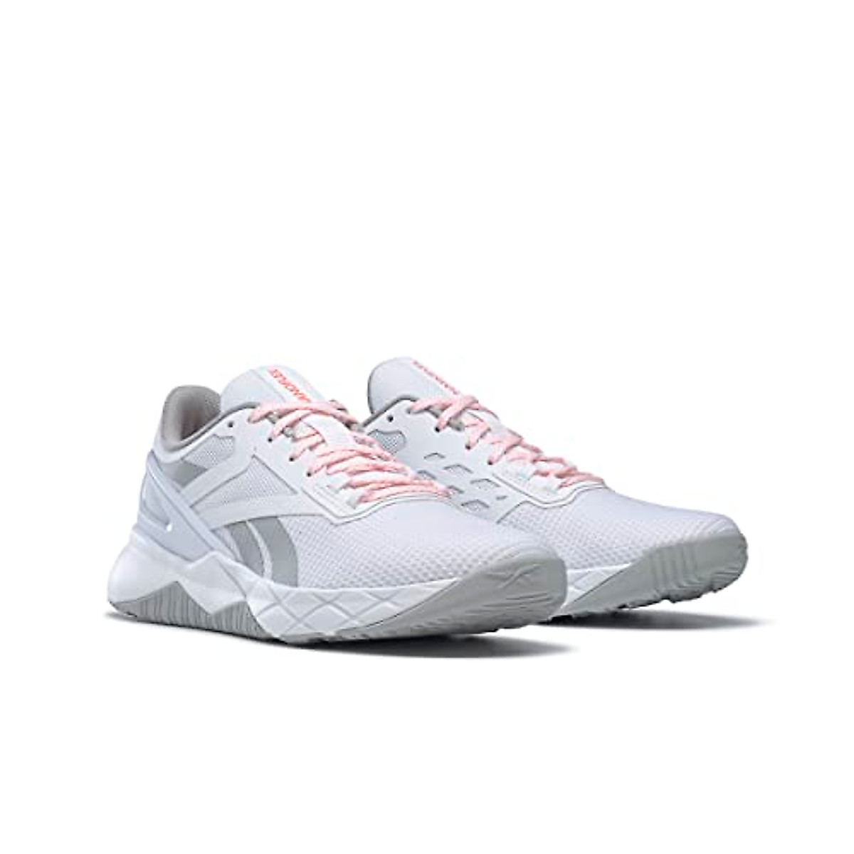 Reebok Women's Nanoflex TR Cross Trainer, White/Pure Grey/Orange Flare, 10.5
