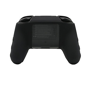 CHINFAI Silicone Case Grip for Switch Pro Controller with 4 Pair/8 Pcs Thumbstick Caps, (Black)