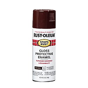 Rust-Oleum 267112 Stops Rust Spray Paint, 12 oz, Gloss Kona Brown