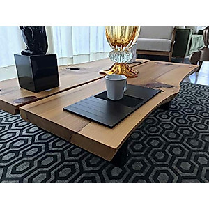 meistar Global Sofa Couch Arm Tray Table with EVA Base. Weighted Sides. Fits Over Square Chair arms. (Dark Brown)