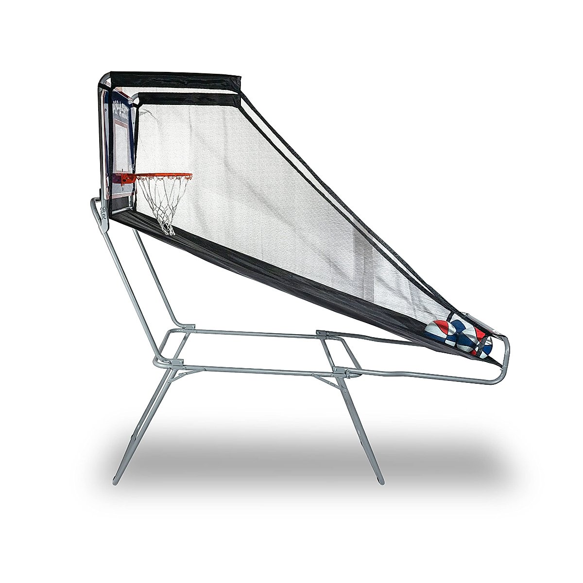 Pop-A-Shot - Pop-Up Game | Arcade Basketball Inside, Out, and On The Go | Infrared Sensor Scoring | 3 Balls | Foldable, Portable, and Tote Bag Included