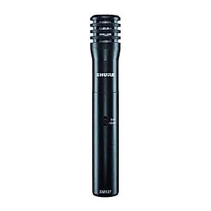 Shure SM137 Cardioid Condenser Microphone, Ultra-thin Diaphragm, Class-A Preamplifier, 15dB Pad, Low Self-Noise, XLR Connectivity, 20-Inch Microphone Cable, Mic Clip, Zippered Pouch