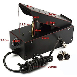 TIG Welder Foot Pedal 10-200A, Adjustment Current Foot Pedal Amperage Controller, Plasma Cutter TIG Welding Amp Control (2+3 pins)