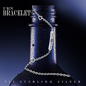 TUGHRA Urn Bracelet Cremation Jewelry for Ashes for Women 925 Sterling Silver Memorial Bracelet for Human Ashes Of Loved Ones Jewelry Gifts Sympathy Gift for Loss Loved One