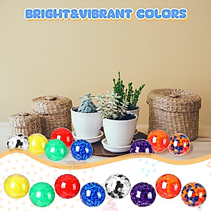 Poen 150 Pcs Small Balls Christmas Ball Adults Ball with Water Beads 1.65 Inches Colorful Balls Bulk for Party Favors, 8 Colors