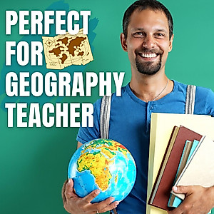 Onebttl Geography Gifts for Men, Women, Geography Teachers, Students, Geography Means The World To Me, Stainless Steel Tumbler 20OZ - Black