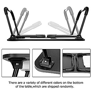 Fayquaze Laptop Bed Table, Portable Foldable Laptop Bed Desk with Storage Drawer and Cup Holder, Lap Desk Laptop Stand Tray Table Floor Table Serving Tray for Eating, Reading and Working