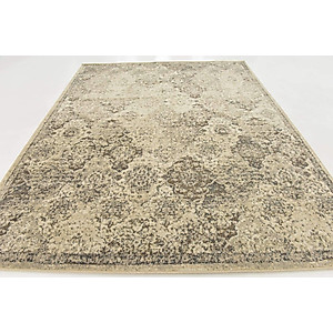 Unique Loom Tuareg Collection Vintage Distressed Traditional Area Rug, 8' x 10' Rectangle, Beige/Brown
