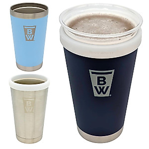 6PINT 20 oz. Imperial Pint Tumbler | Pint Glass Cooler | Cooler for 12 oz. to 24 oz. Plastic Cups | Premium Vacuum-Insulated Stainless Steel (Navy Blue)