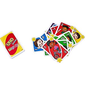 Mattel Games ​UNO Junior Move! Card Game for Kids with Active Play, Simple Rules, 3 Levels of Play and Matching
