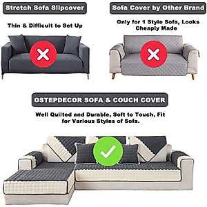 RAKKYO L Shape Velvet Sofa Couch Cover 1/2/3/4 Seater Sectional Couch Covers, Non-Slip Sofa Slipcover for Dogs Cats Pet Loveseat Recliner Leather Sofa Armrest Chair Cover (Color : Blue, Size : 90x70