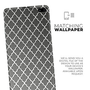 DesignSkinz Gray & White Seamless Morocan Pattern Protective Vinyl Decal Wrap Skin Cover Compatible with The Samsung Galaxy S20 (Screen Trim & Back Glass Skin)