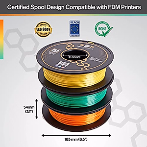 3DF Printing Filament – PLA 1.5KG X 3 Bundles of 3D Filaments for FDM 3D Printers | Filament 1.75mm | Dimensional Accuracy +/- 0.02mm | 0.5kg (1.1lbs) Spool | Pack of 9
