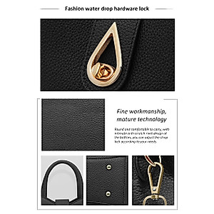 Pahajim Womens Handbag Tote Cute Mini Tassels Leather Shoulder Purse Crossbody Bag(Black)