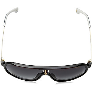 Carrera Men's 1007/S Rectangular Sunglasses, Black/Dark Gray Gradient, 62mm, 10mm