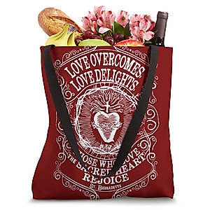St Bernadette Soubirous of Lourdes Sacred Heart of Jesus Tote Bag