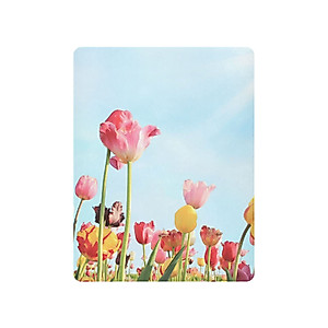 Tulip Flower Baby Crib Sheets Soft Toddler Bed Sheets Breathable Mattress Cover Crib Mattress Sheet for Boys Girls Nursery Stroller Crib Mattress, 39 * 27 * 5in