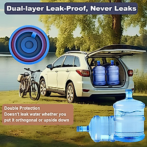 Reusable 5 Gallon Water Jug Cap: MYLOLF 3 & 5 Gal Silicone Bottle Lids for Dispenser, Pack of 3