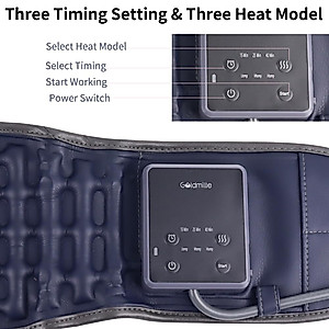Cordless Heating Decompression Back Belt for Lower Back Pain Relief, Inflatable Lumbar Traction Device with Heating Pad Powered by 4000mAh Rechargeable Battery, One Size Fits 29-49 Waist