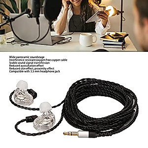 HiFi Wired Headphones, Wired Monitor Headphones, Heavy Bass, 3.5mm Jack Musician for DJ