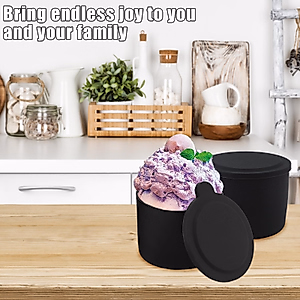 4pcs Ice Block Stencil, Reusable Silicone Ice Template with Lid Ice Shaver Template Ice Stencil Replacement for Kitchenaid Ice Shaver Machine Accessories for Shaved Ice Making (Black)