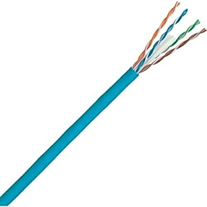 Woods 56918945 Category 6 Blue Cable 23AWG, CMR, 4 Pairs, 500 Feet