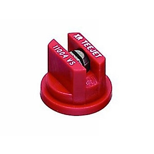 TeeJet XR11004VS Extended Range Spray Tip, 0.18-0.37 GPM, 30-60 psi, Stainless Steel - Red