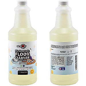 DU-MOST Enzymatic Floor Cleaner Concentrate (1 Oz Makes 1 Gal), No, Streak, No Rinsing, Kids & Pets Safe, Hard Surface Floors, Citrus Scent, 32 Fl Oz