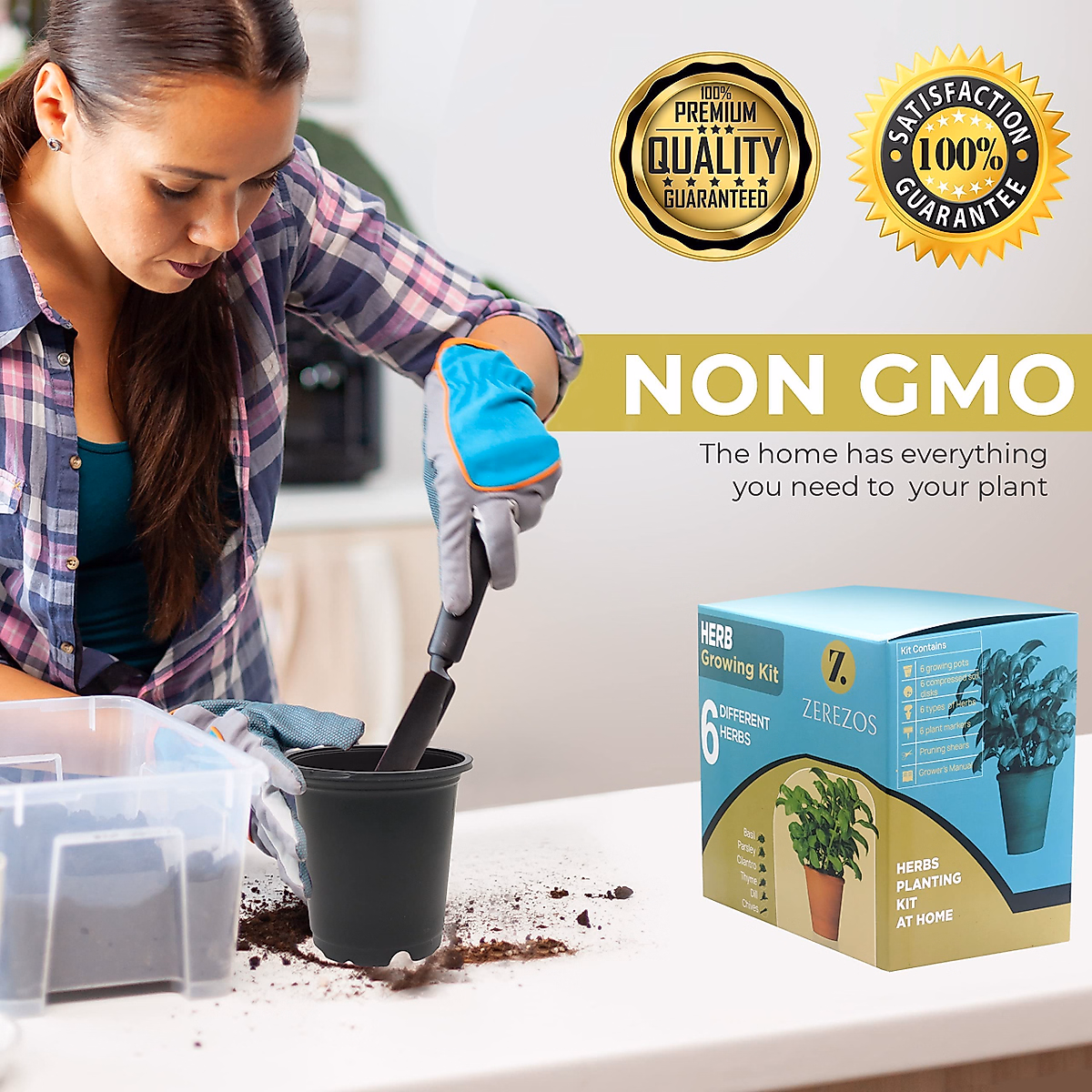 Bonsai Tree Starter Kit for Beginners with Potting Soil Discs, Live Seeds, Small Plant Markers, Gardening Shears, Planter Pots for Growing and Planting Natural Miniature DIY Indoor Gardens