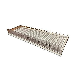 Pack of 20 Shelf Pusher Spring Loaded Organizer, Product Display Tray, 6 Different Tensions, Retail Shelving Pusher, Glider Self Pushing Bar, Convenience Store Display Clear Medium Duty 7N