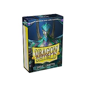 Dragon Shield Japanese Size Sleeves – Matte Jade 60CT - Card Sleeves Smooth & Tough - Compatible with Pokemon, Yugioh, & More – TCG, OCG
