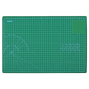 DIYSELF Self Healing Sewing Mat, 18" x 12" Rotary Cutting Mat for Craft, 5-Ply Double Sided Table Protector Cutting Mat for Sewing Fabric Quilting scrapbooking, A3, Green