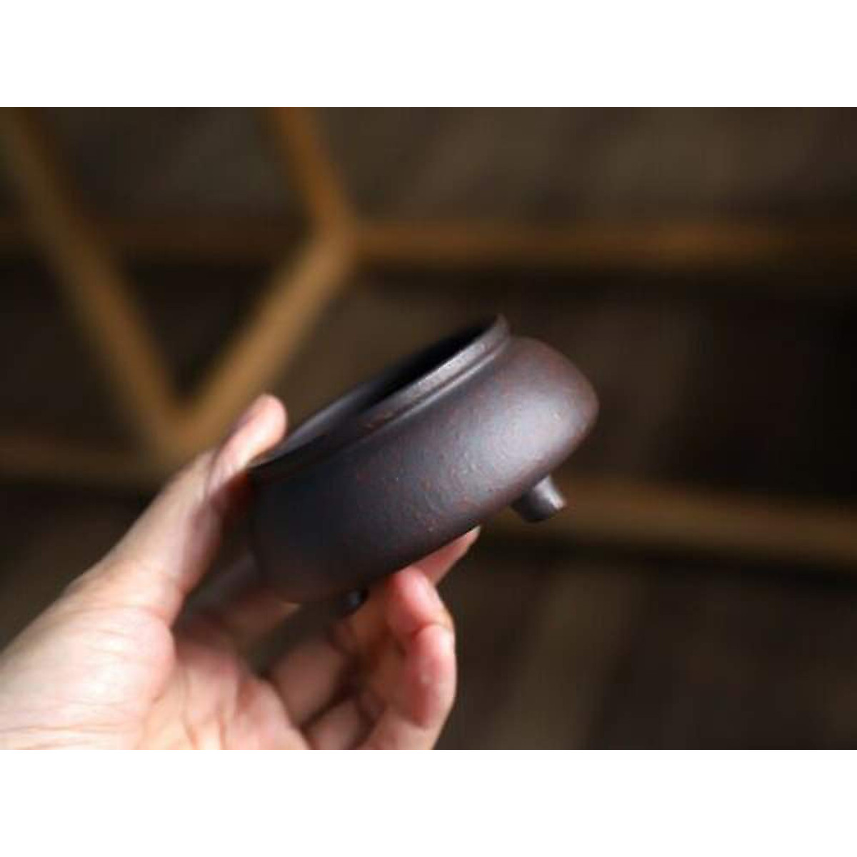 Round Chinese Yixing Zisha Mame Bonsai Pot 2.5''x2.5''x1.5''