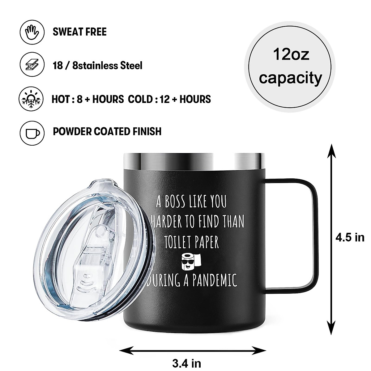 ZAHUOMUG Boss Gifts Mug,Best Boss Gifts for Men,Appreciation for Boss Day Birthday Christmas Going Away Farewell Congratulation,Best Boss Ever,Boss Gifts Ideas,Boss Mug 12oz