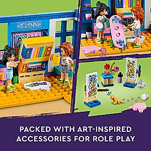 LEGO Friends Liann's Room 41739, Art-Themed Bedroom Playset with Liann & Autumn Mini-Dolls, Collectible Toy for Girls and Boys 6 Plus Years Old
