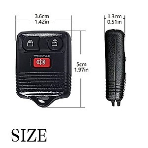 Banseko 2 Replacement Keyless Entry Remote Control Key Fob Clicker Transmitter，fits Ford, Lincoln, Mercury, Mazda F150 F250 F350