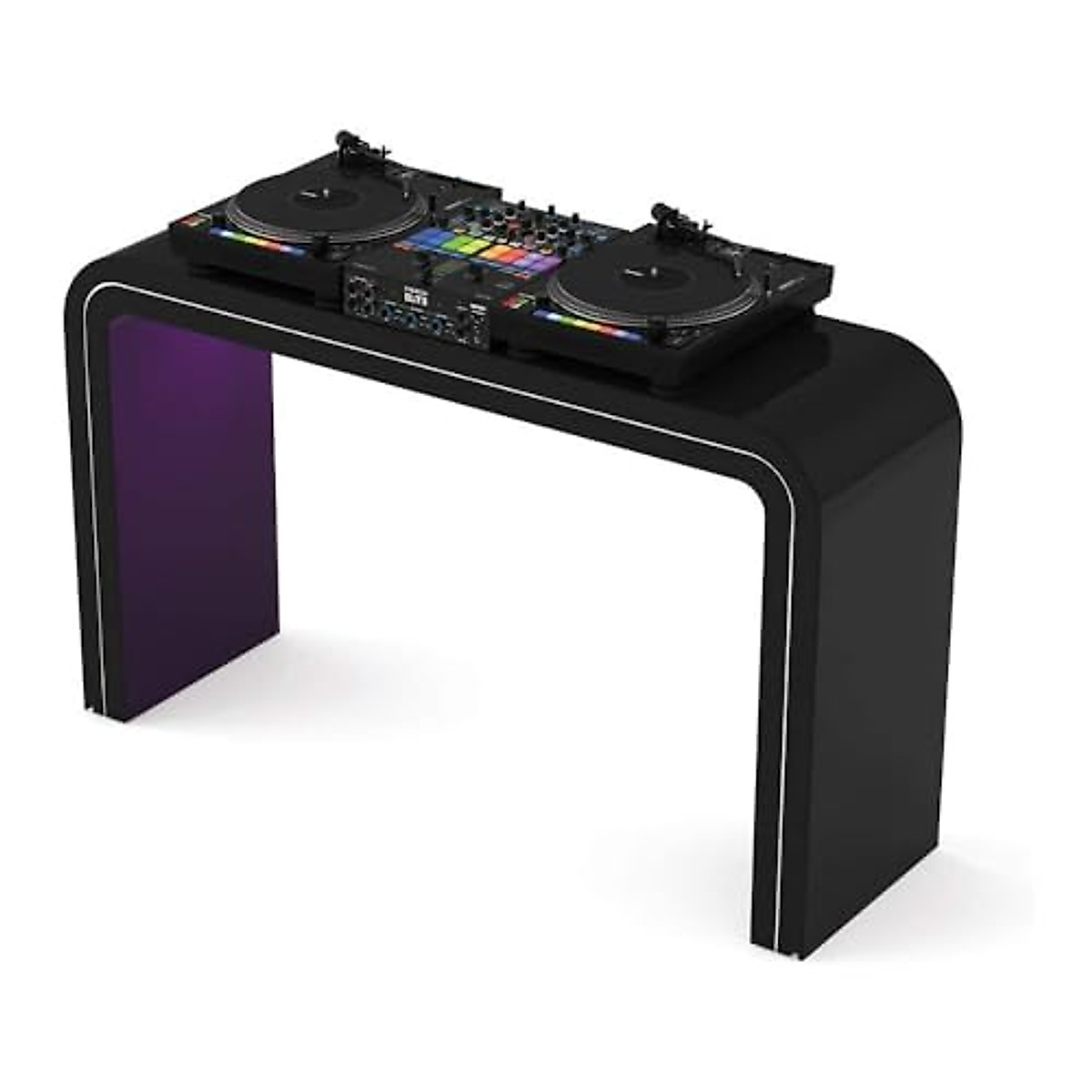 Glorious Session Cube XL Sturdy DJ Workstation with Integrated Cable Routing, Easy Assembly and Storage (Black)