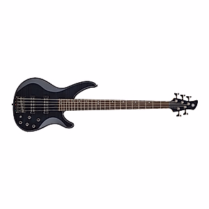 Yamaha TRBX605 5-String Flamed Maple Bass Guitar, Translucent Black