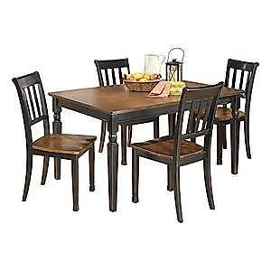Signature Design by Ashley Owingsville Rustic Farmhouse Dining Room Table, Black & Brown