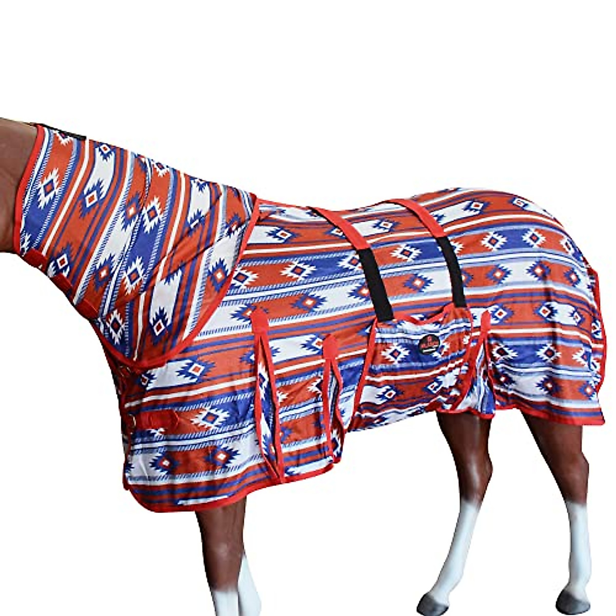 HILASON 81 Inches Horse Fly Sheet Ultra Violet Rays Protect Mesh Bug Mosquito Summer Spring Detachable Neck | Fly Sheet | Horse Turnout Sheet | Fly Sheet for Horses | Bug and Mosquito Protection | Fly