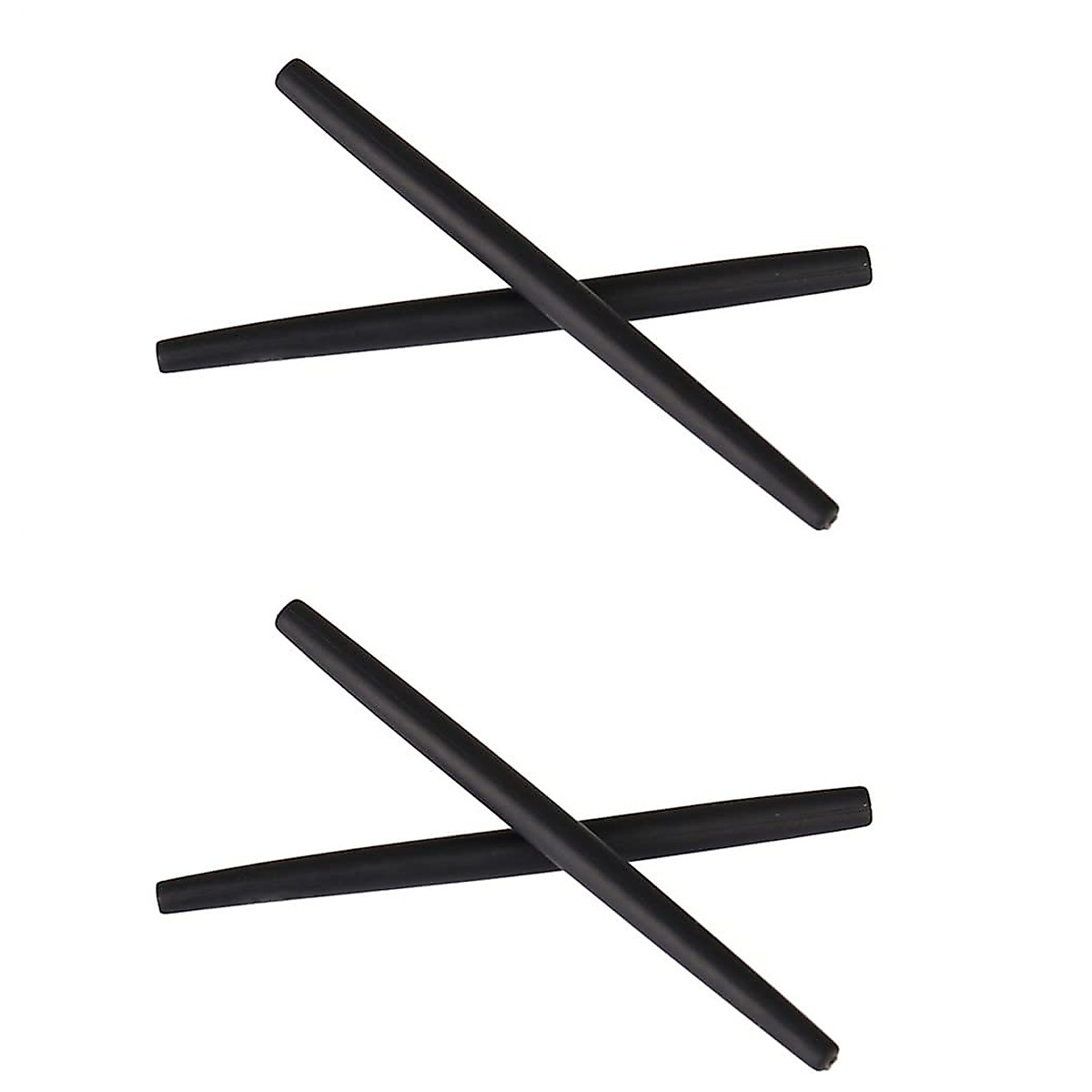 NicelyFit 2 Pairs Black Replacement Temple Ear Socks for Oakley Glass Frames Transistor Capacitor Spoke Lizard OX3024 OX3085 OX3144 OX5055 OX5113 OX5120 OX3133 etc