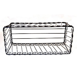 The Lucky Clover Trading Stella Rectangular Serving Basket, Black